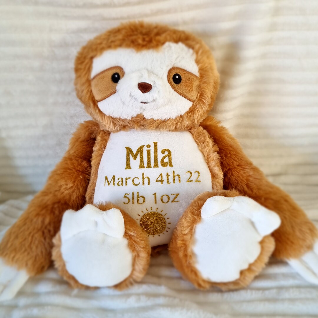 Personalised WEIGHTED Birth Weight Bear or Memory Bear - Etsy