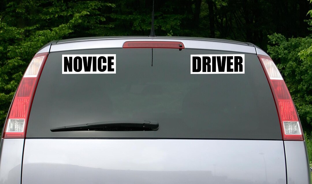 Novice Driver With White Background Vinyl Car Decal Bumper Sticker - Etsy