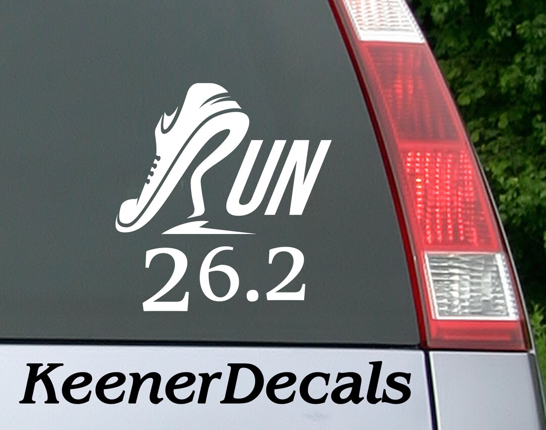 Run 42.2 - 26.2 Marathon Vinyl Car Decal Bumper Sticker - Etsy