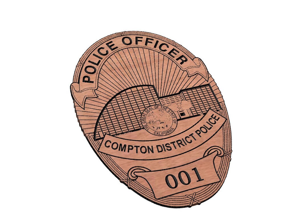 Compton District Police Badge SVG - Etsy