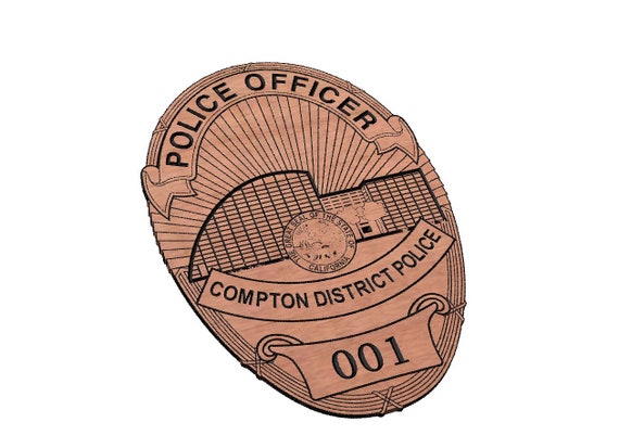 Compton District Police Badge SVG - Etsy