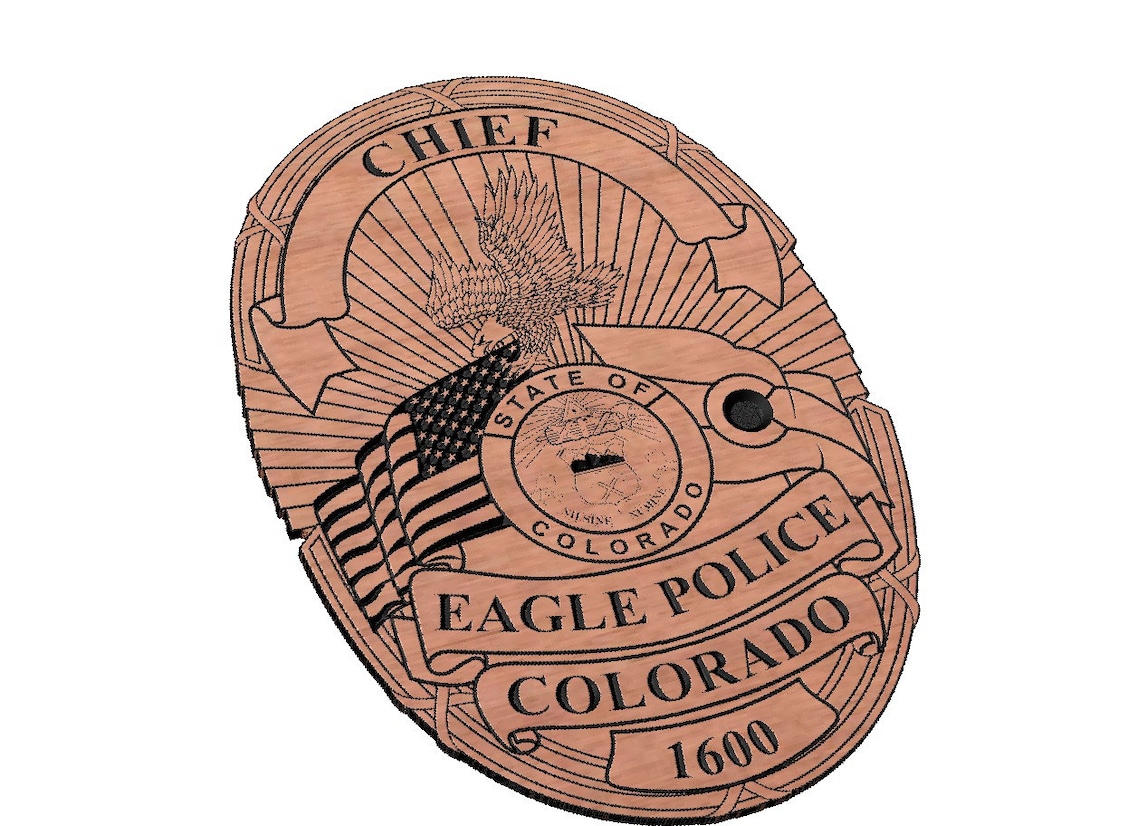Eagle Police Badge SVG CNC Laser - Etsy