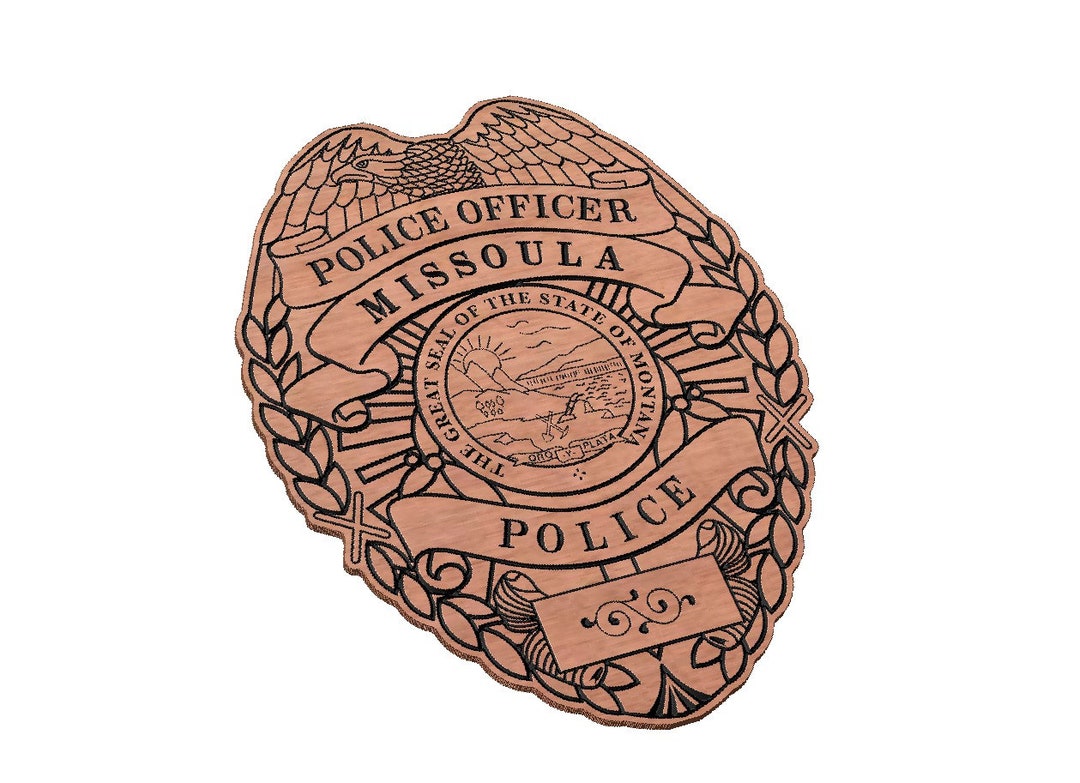 Missoula Police Badge SVG CNC Laser - Etsy