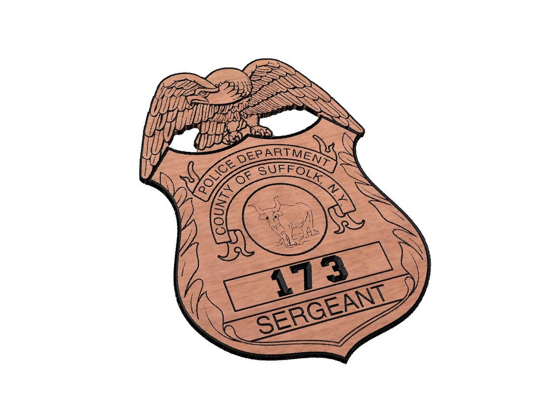 County of Suffolk Sergeant Police Badge SVG - Etsy