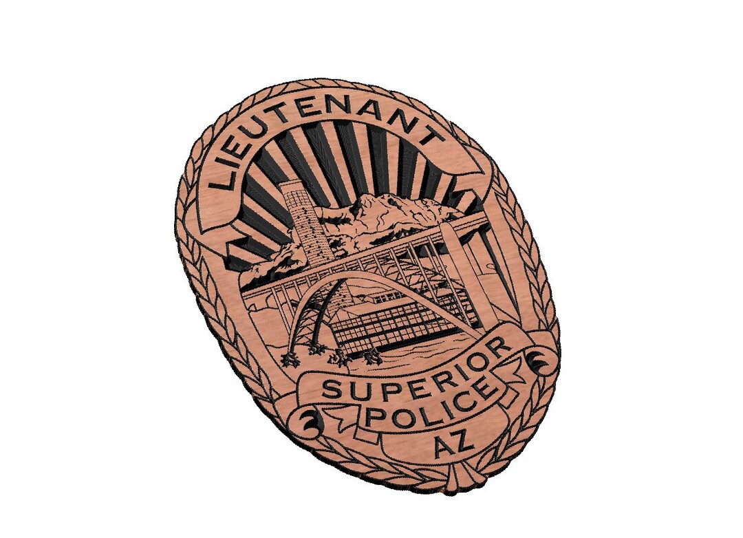 Superior Police Badge SVG CNC Laser - Etsy