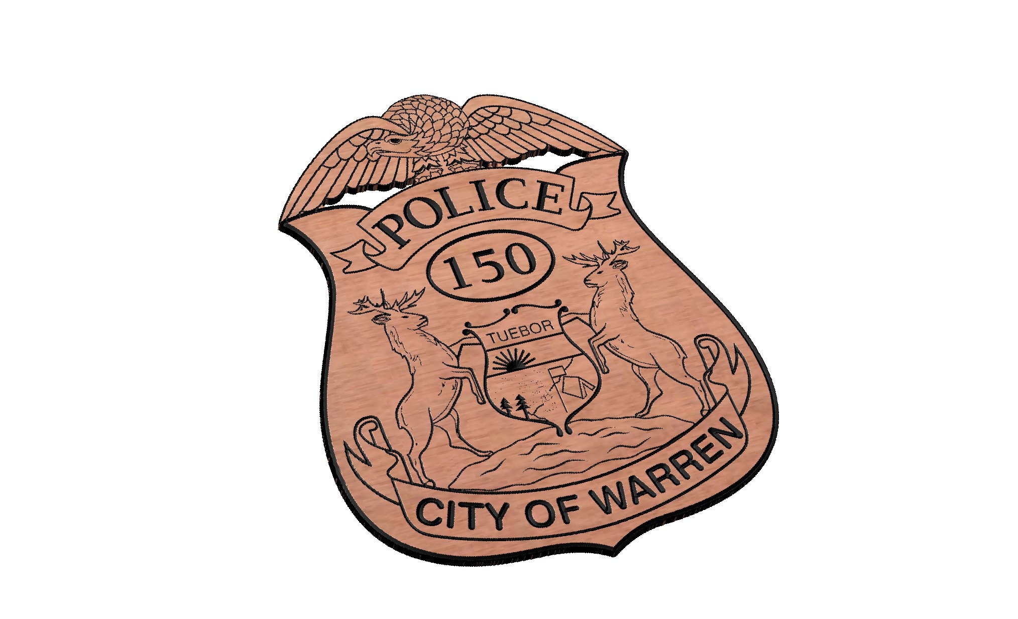 City of Warren Police Badge SVG | Etsy