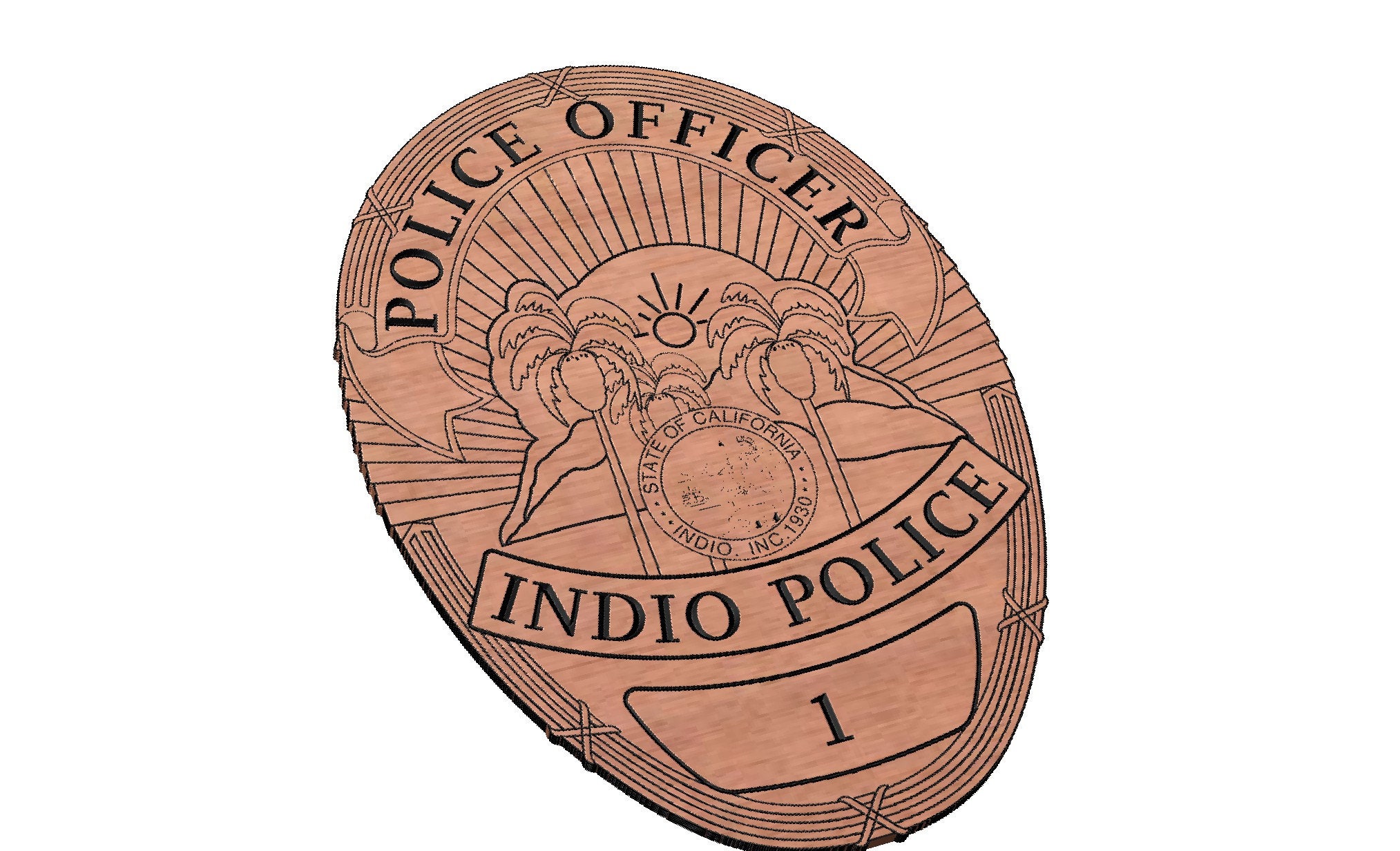 Indio Police Badge SVG - Etsy