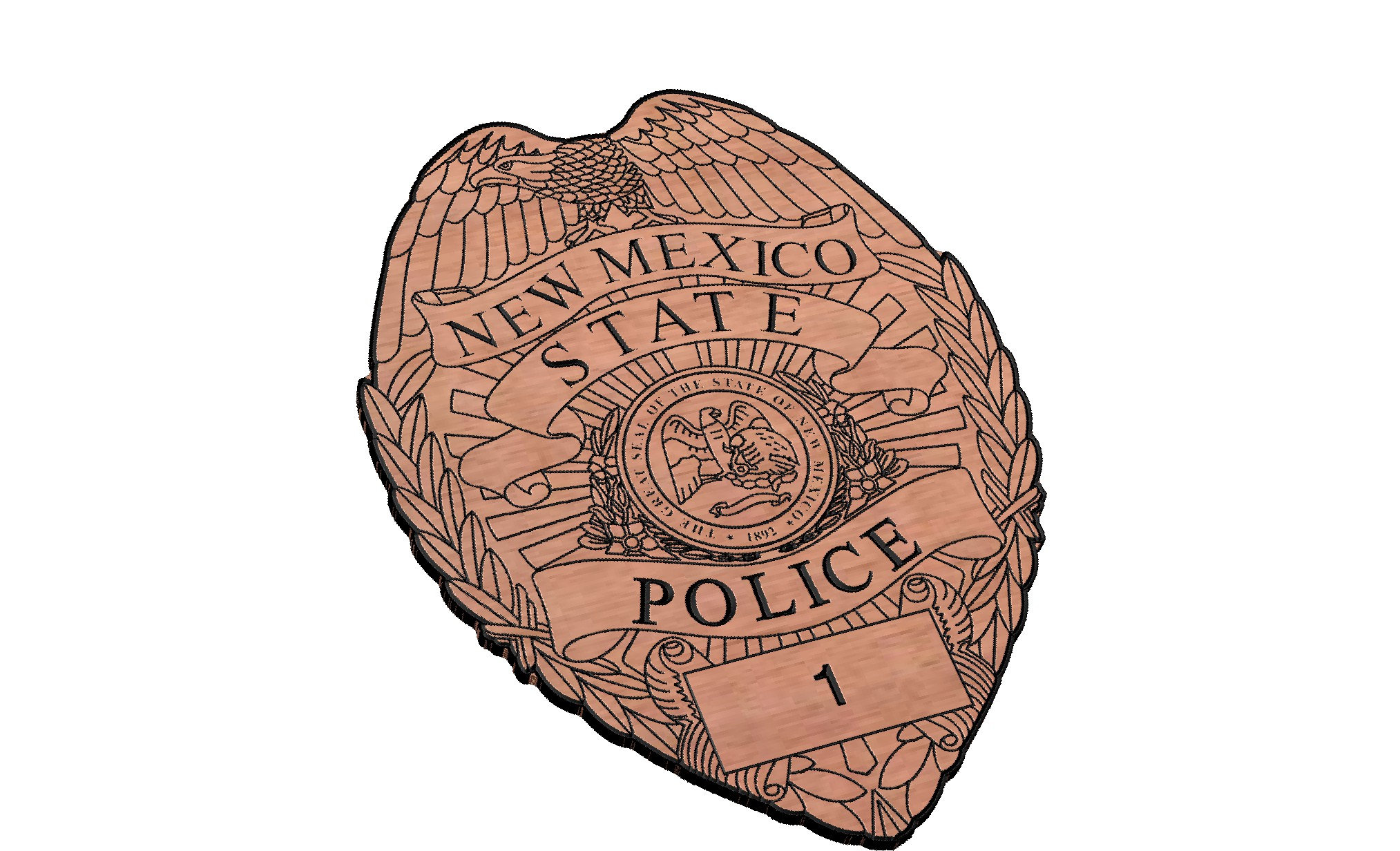 New Mexico State Trooper Police Badge SVG | Etsy