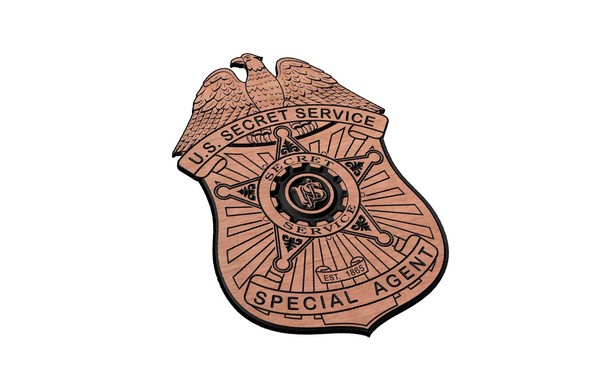 Secret Service Police Badge SVG | Etsy