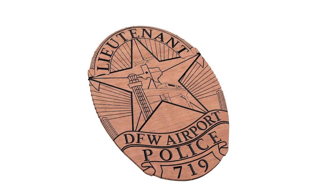 Dallas Fort Worth Airport Police Badge SVG - Etsy