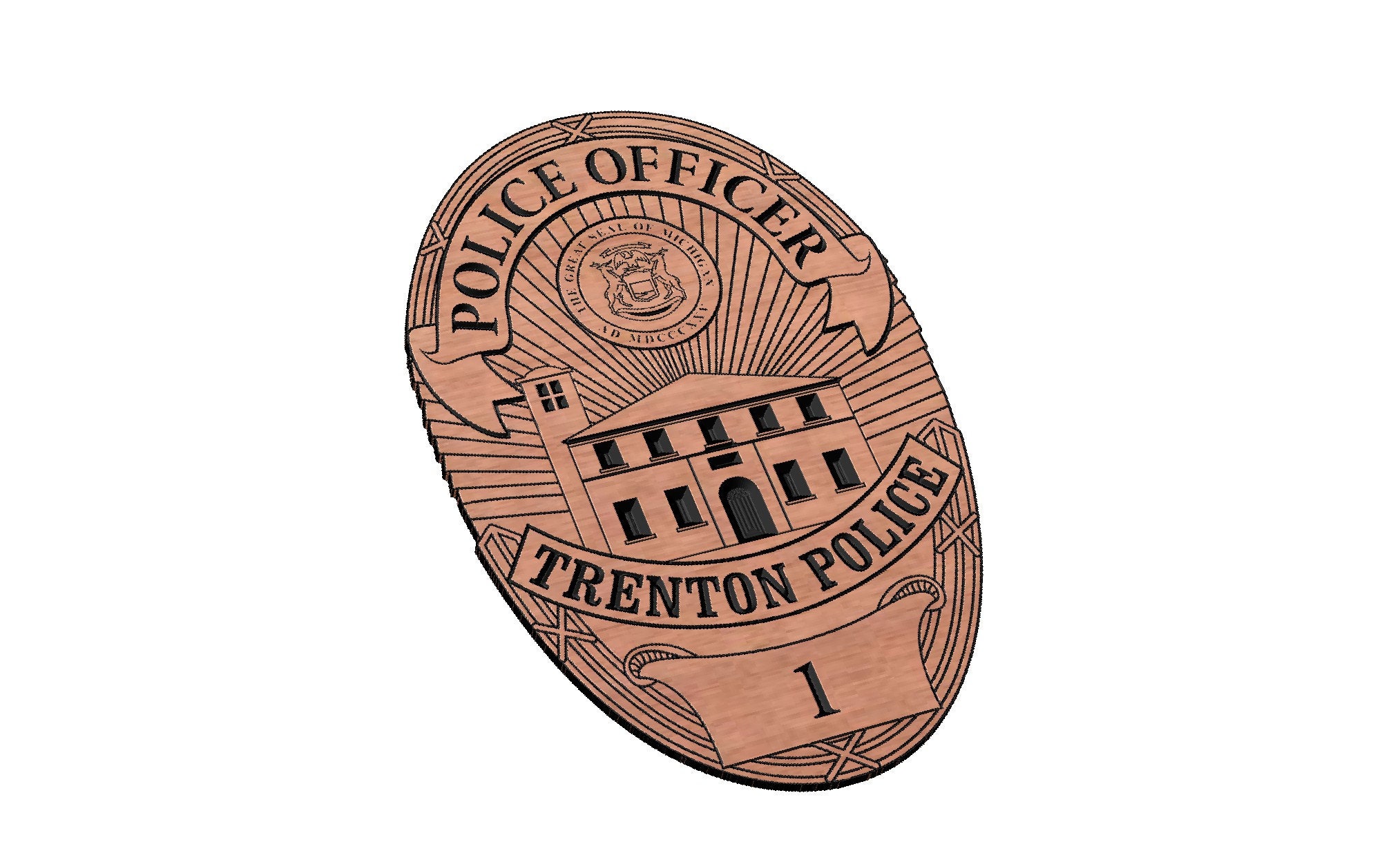 Trenton Police Badge SVG - Etsy