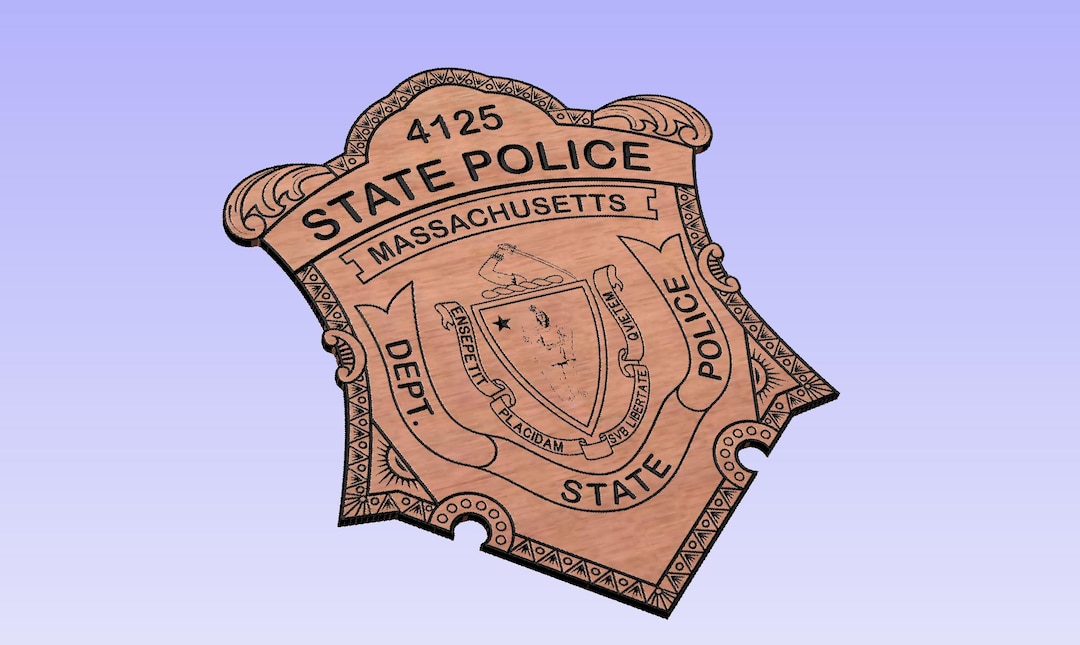 Massachusetts State Police Badge SVG - Etsy