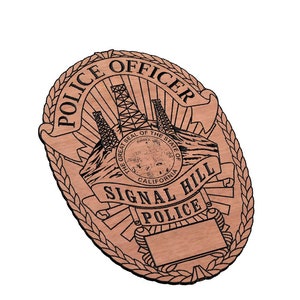 Signal Hill Police Badge SVG CNC Laser - Etsy