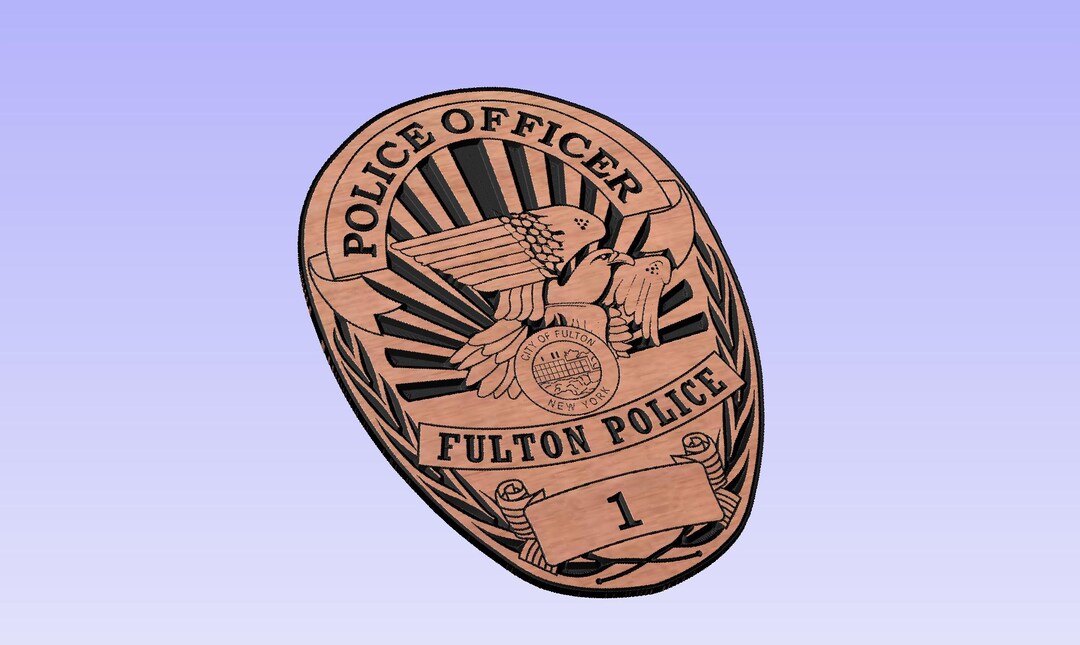 Fulton Police Badge SVG - Etsy