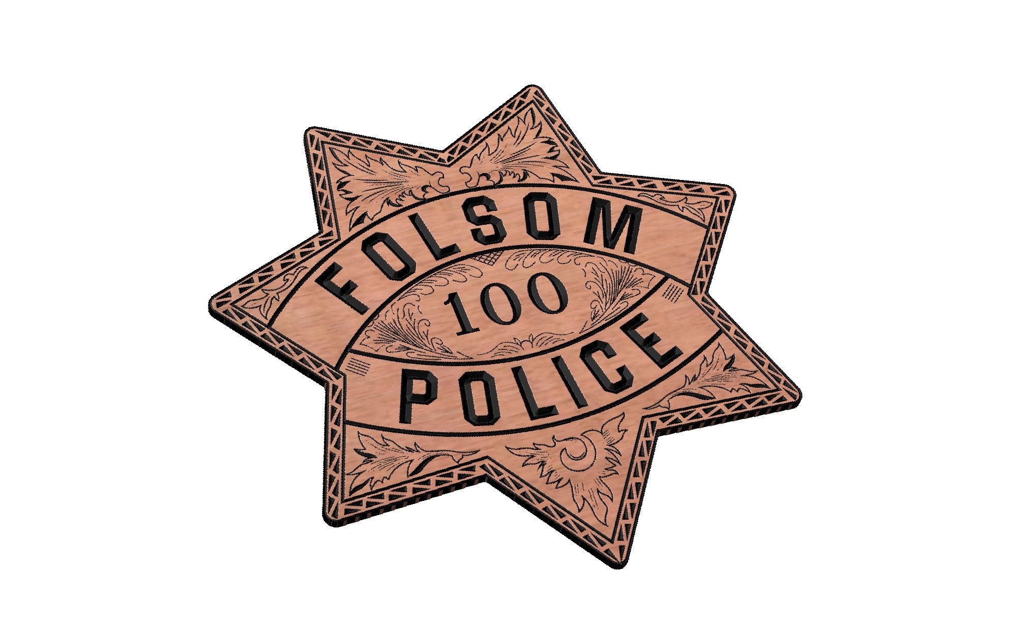Folsom Police Badge SVG CNC Laser - Etsy