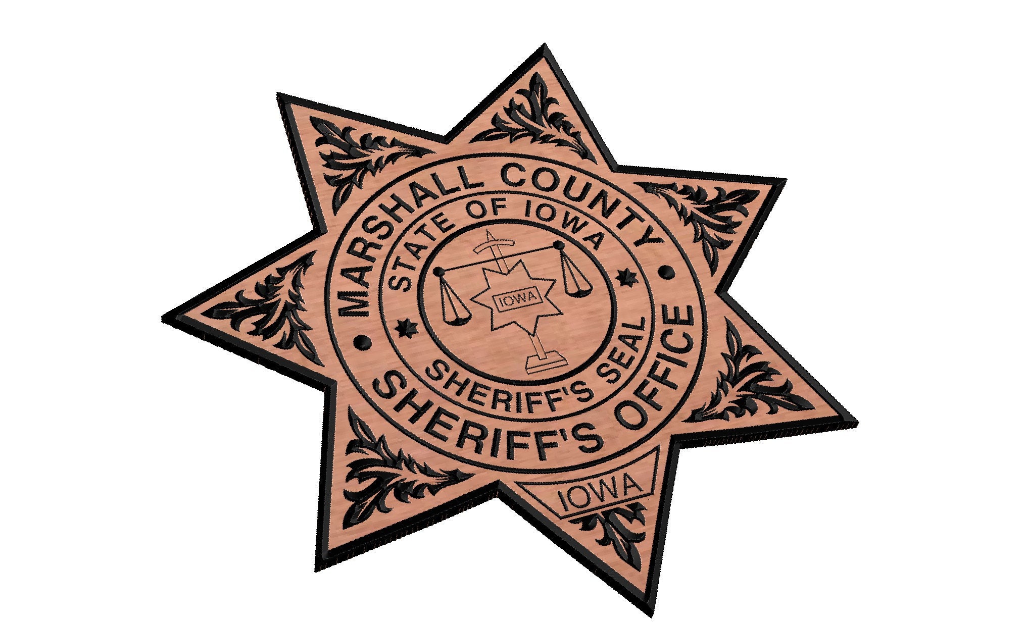 Marshall County Sheriff Badge SVG | Etsy