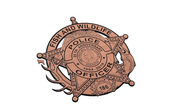 Fish & Wildlife Officer Badge SVG - Etsy
