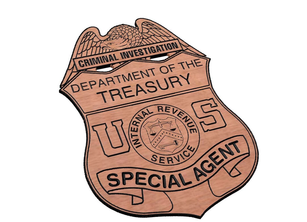Department of the Treasury Criminal Investigations Police Badge SVG CNC ...
