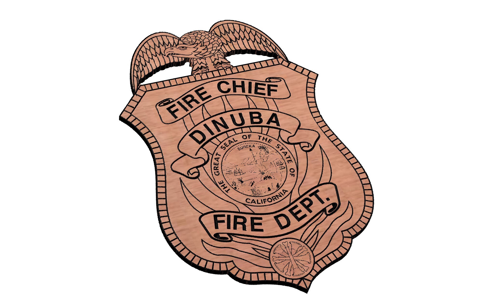 Dinuba Fire Department Badge SVG - Etsy