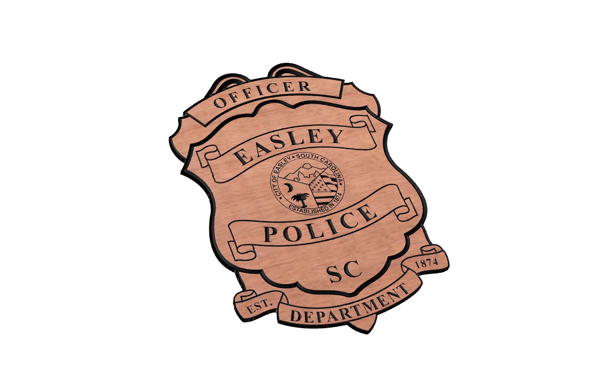 Easley Police Badge SVG - Etsy