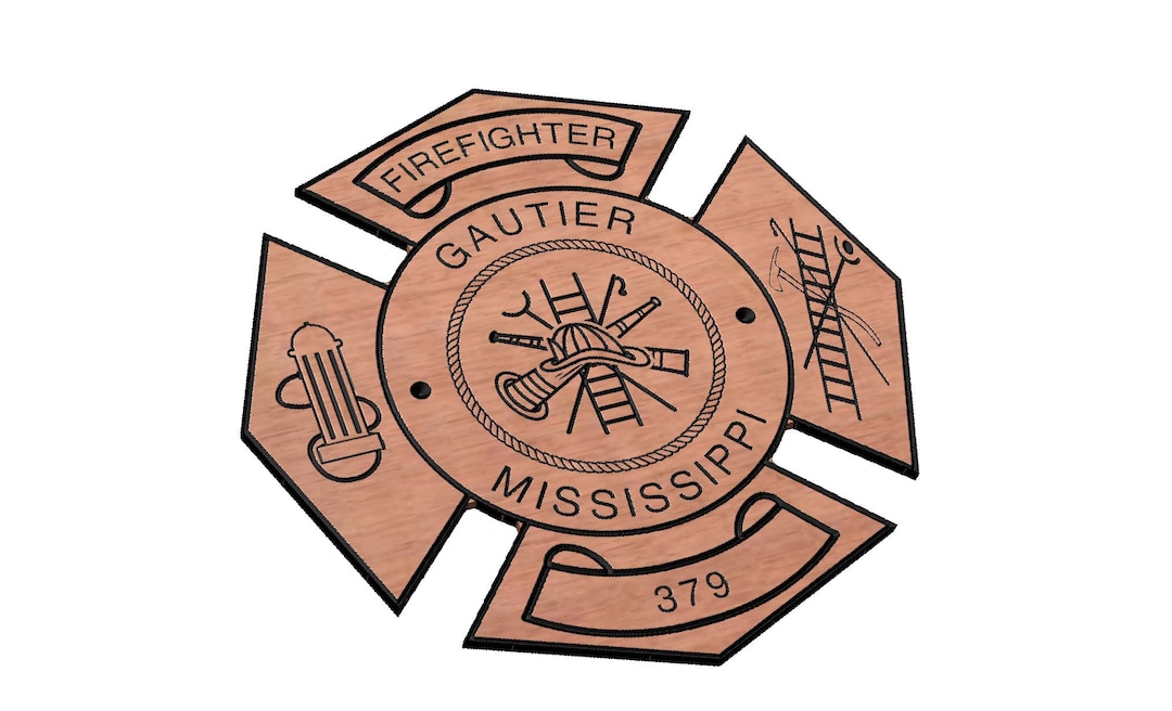 Gautier Fire Department Badge SVG CNC Laser - Etsy