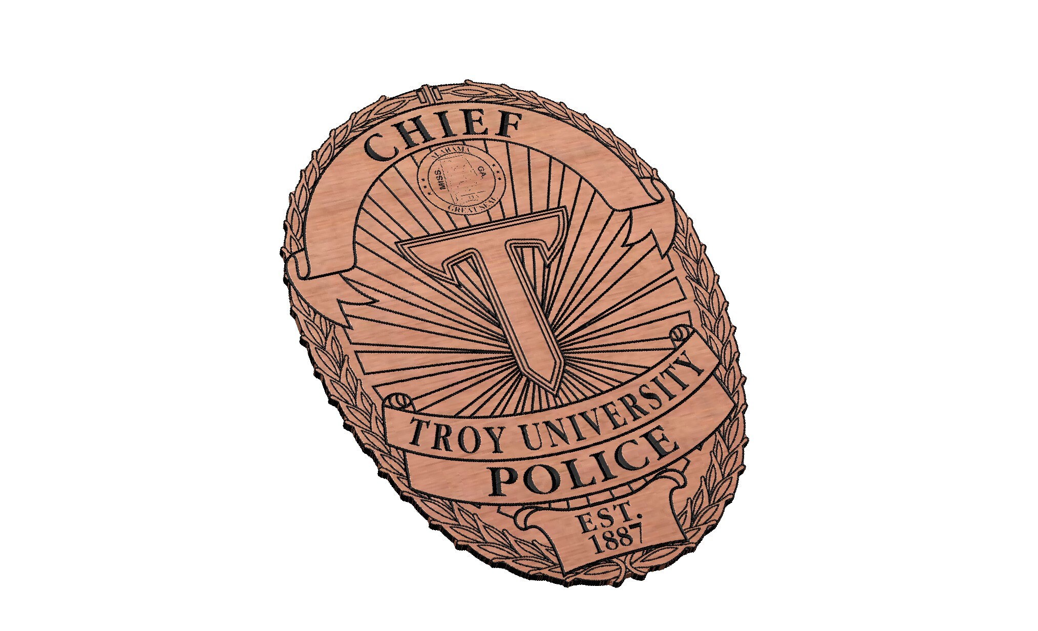 Troy University Police Badge SVG - Etsy