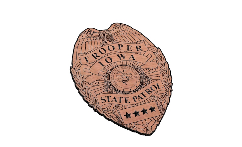 Iowa State Trooper Police Badge SVG - Etsy
