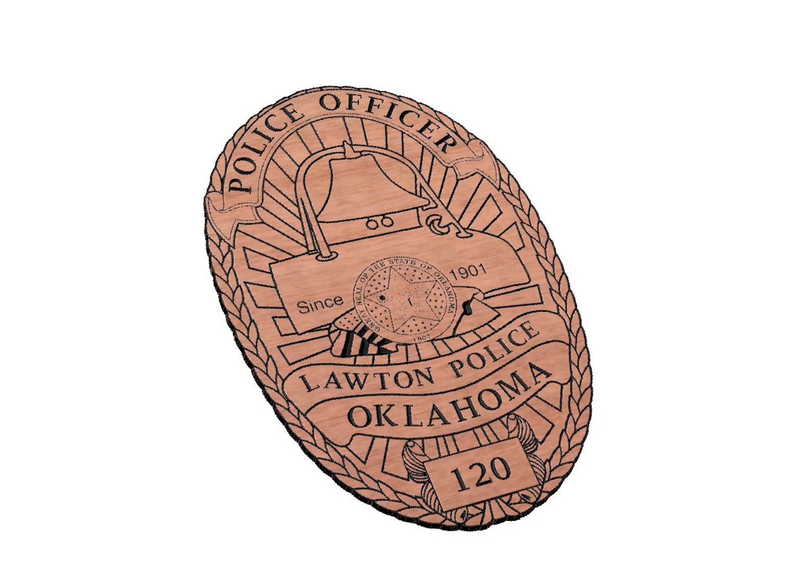 Lawton Police Badge SVG - Etsy