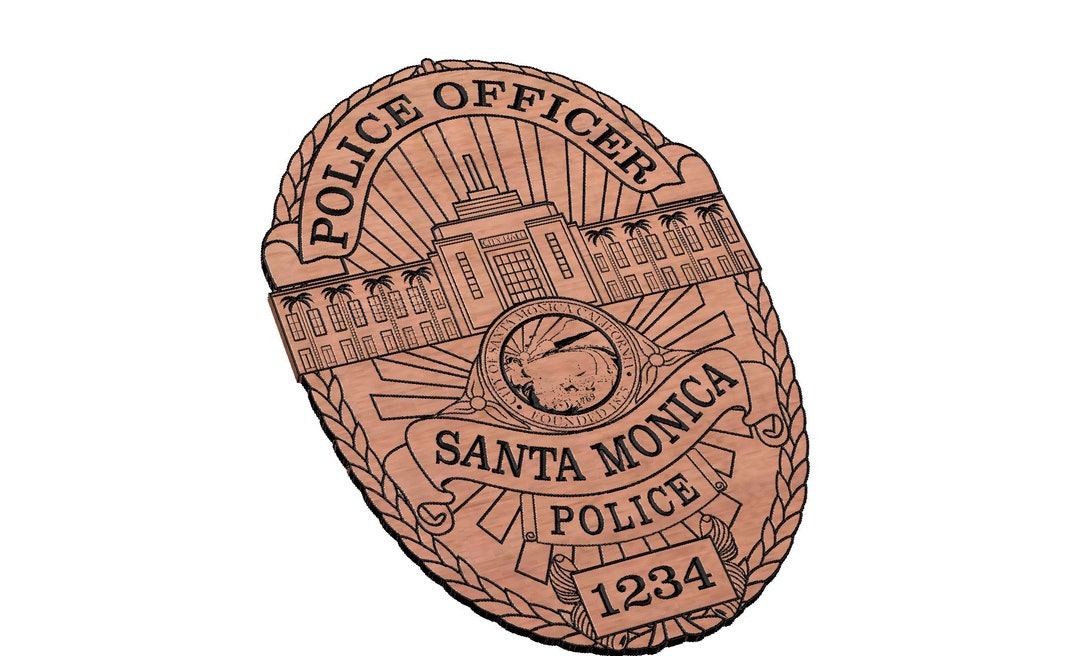 Santa Monica Police Badge SVG - Etsy
