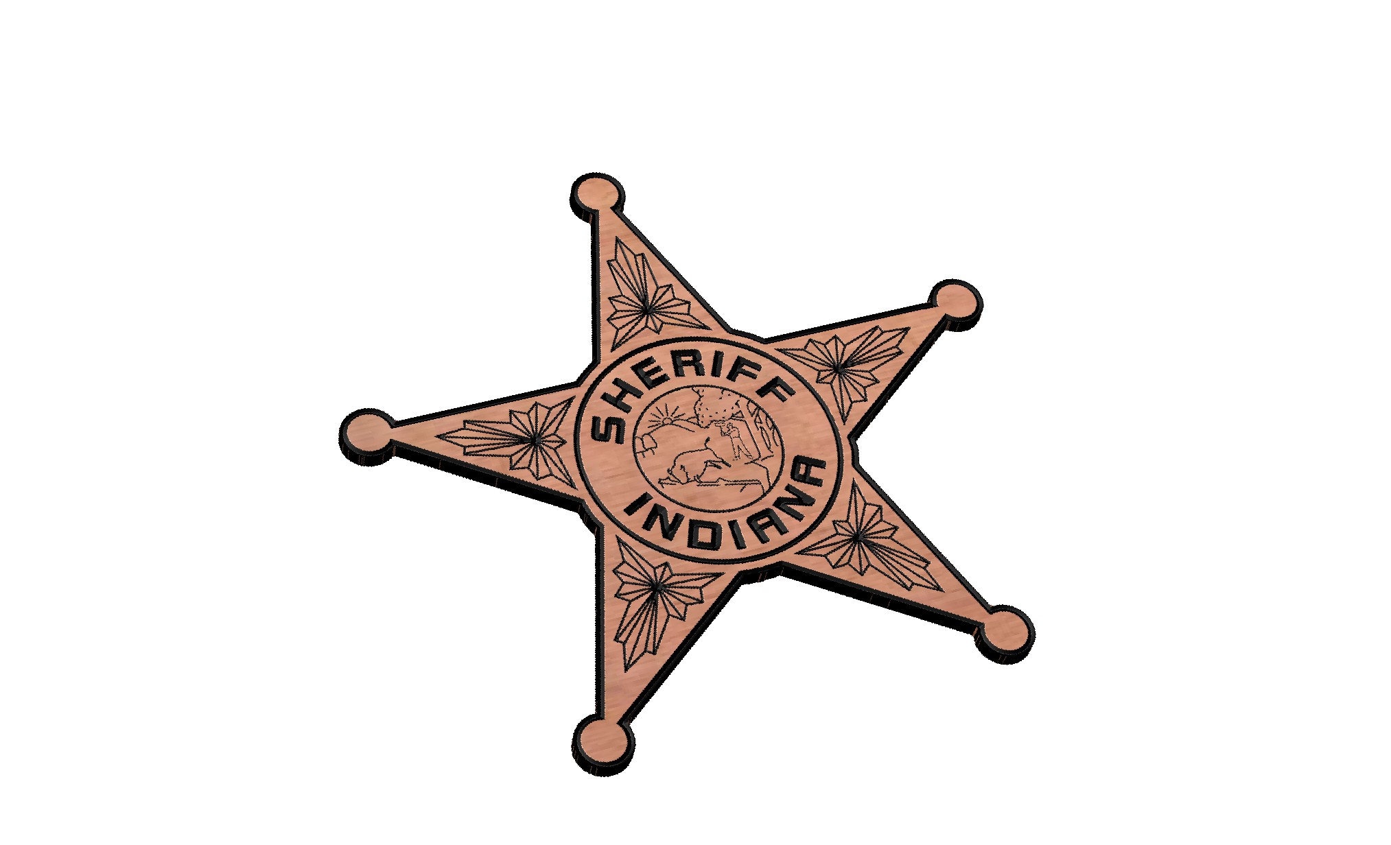 Indiana Sheriff Badge SVG - Etsy