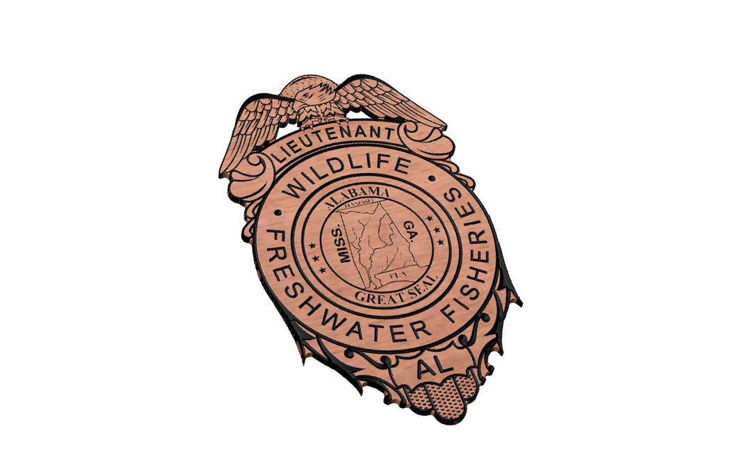 Wildlife Police Badge SVG CNC Laser - Etsy