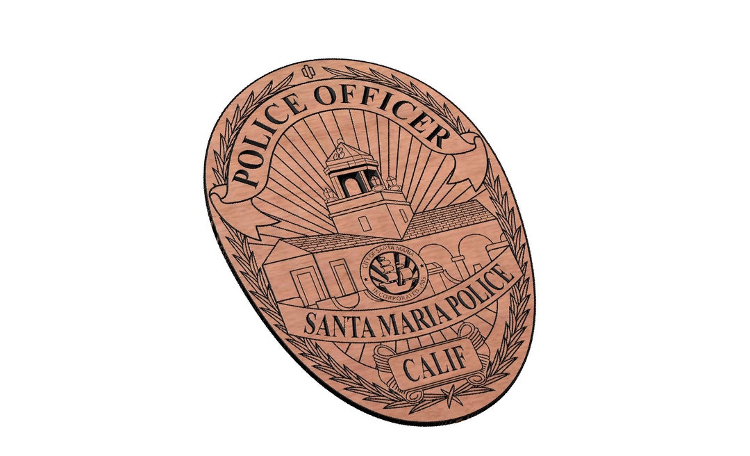 Santa Maria Police Badge SVG - Etsy