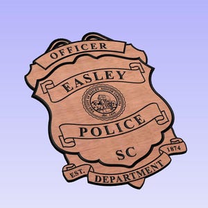Easley New Police Badge SVG CNC Laser - Etsy
