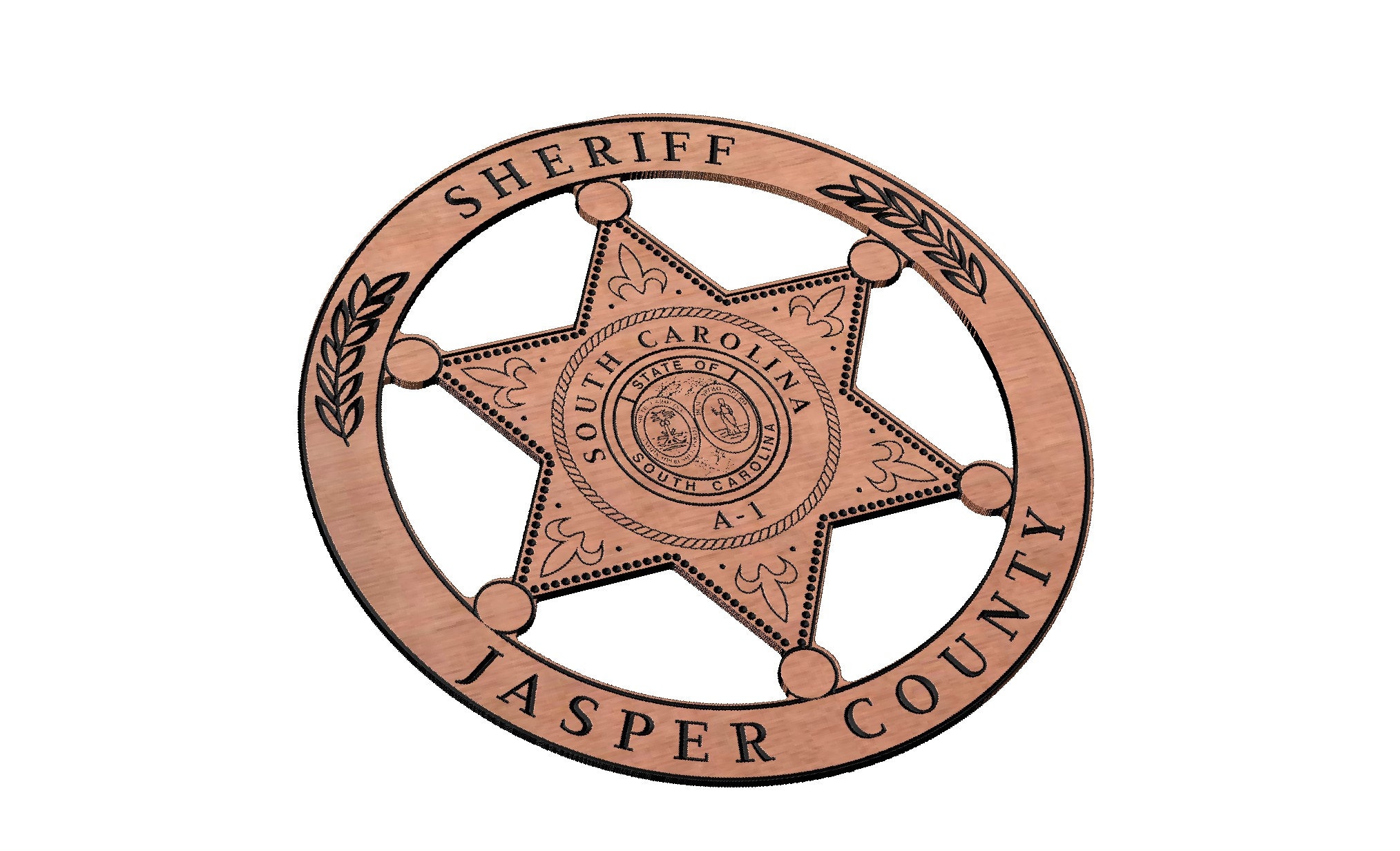 Jasper County Sheriff Badge SVG - Etsy