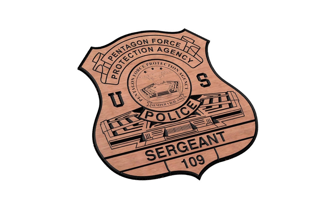 Pentagon Police Badge SVG CNC Laser - Etsy