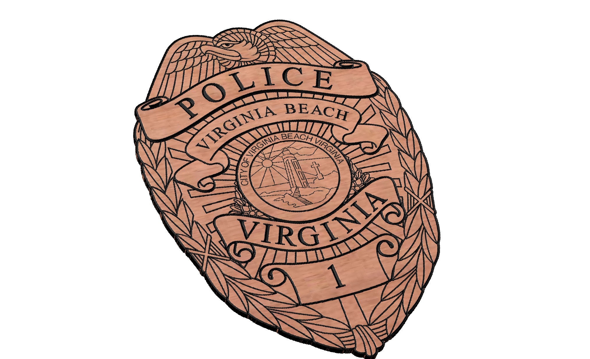 Virginia Beach Police Badge SVG - Etsy