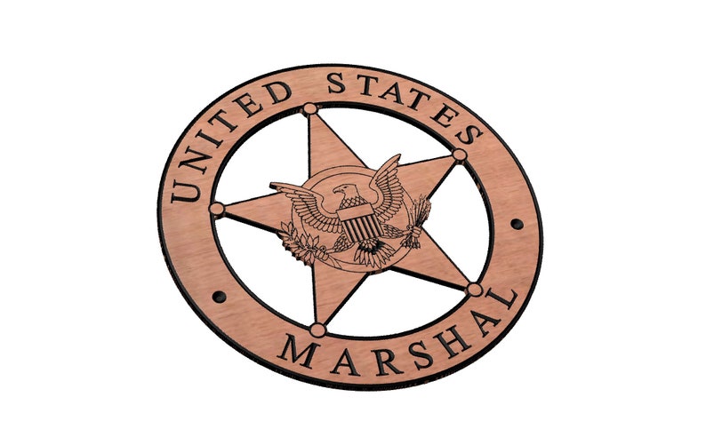 US Marshal Police Badge SVG CNC Laser - Etsy