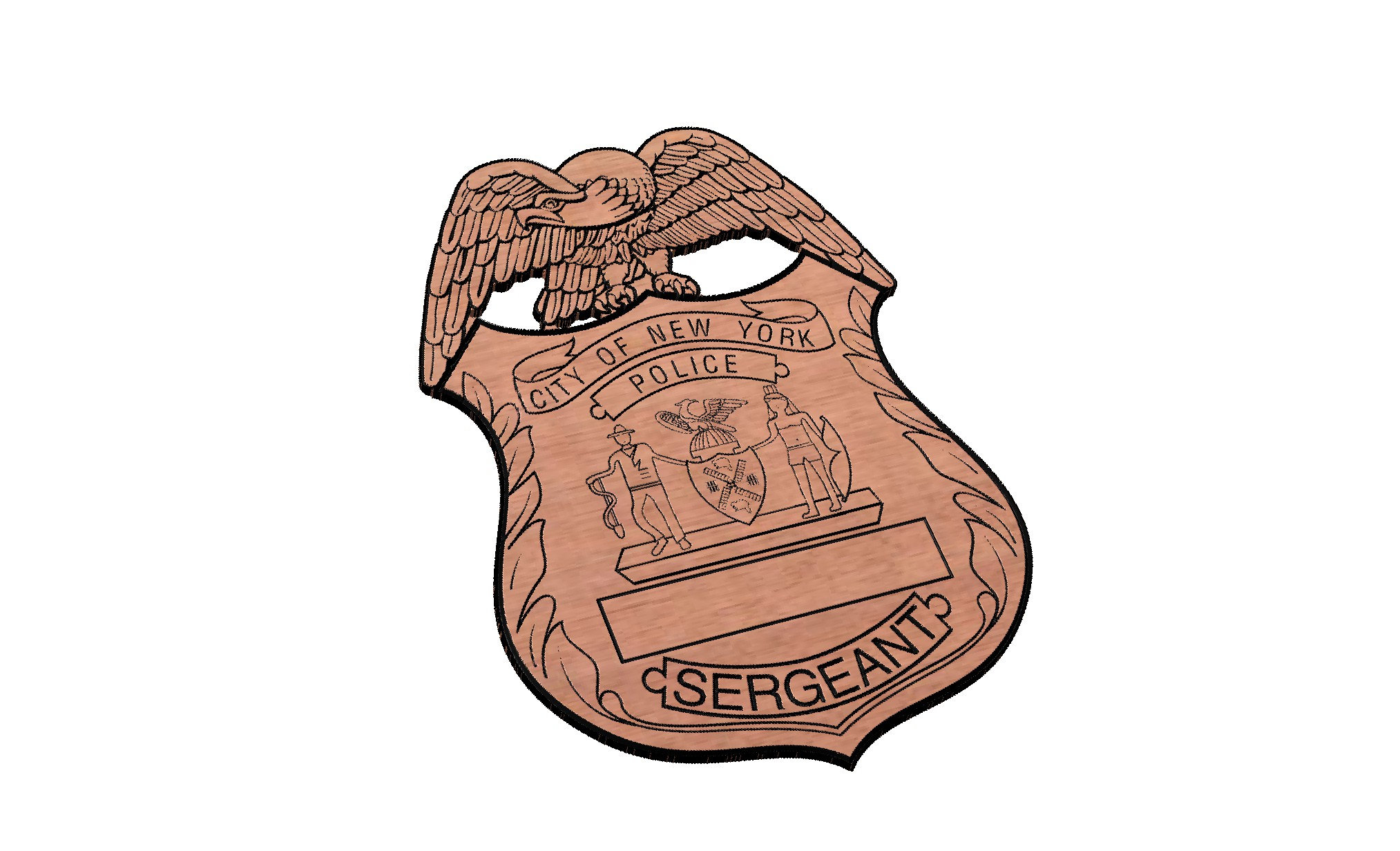 New York City Sergeant Police Badge Svg Etsy 0387