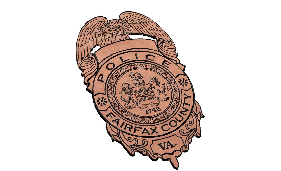 Fairfax Police Badge SVG CNC Laser - Etsy