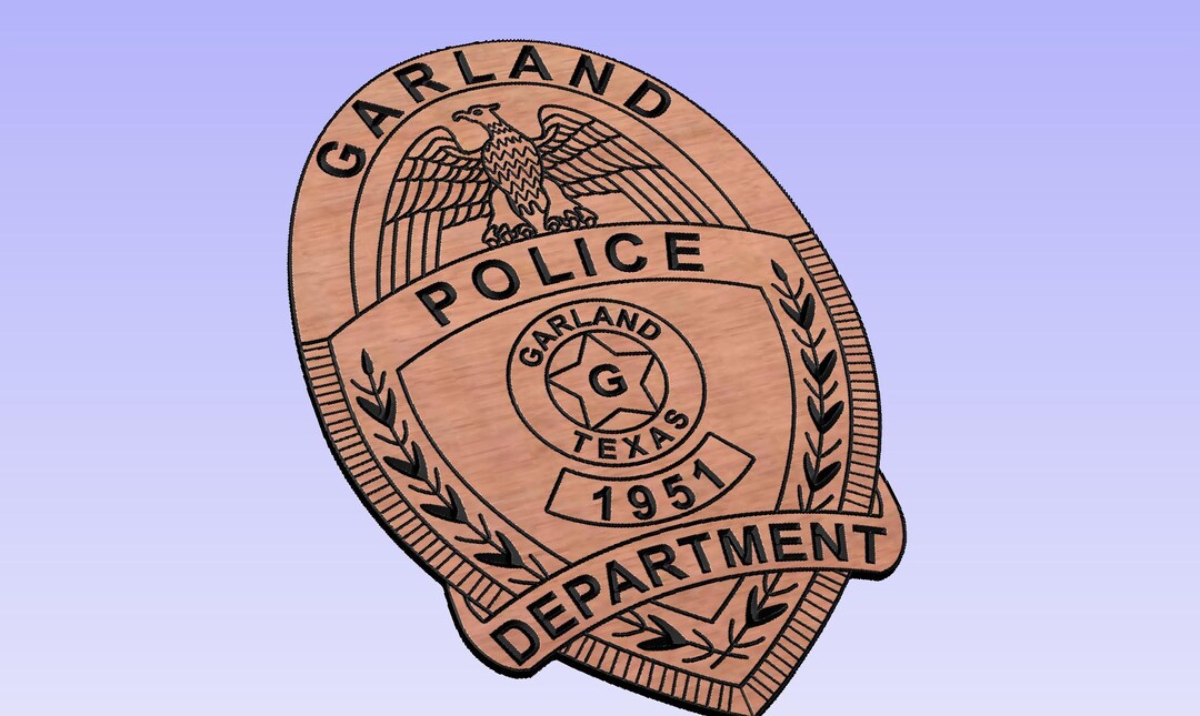 Garland Police Badge SVG - Etsy