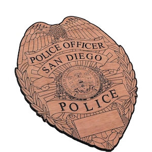 San Diego Police Badge SVG CNC Laser - Etsy