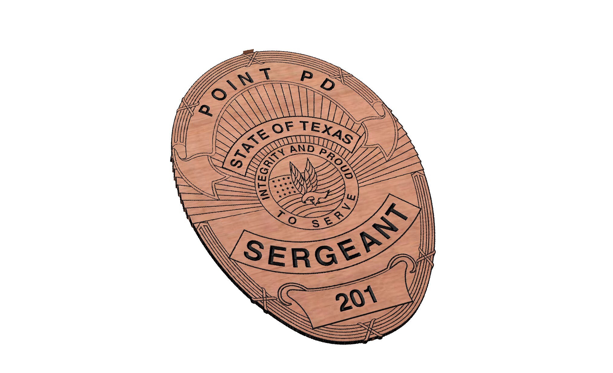 Point Police Badge SVG | Etsy