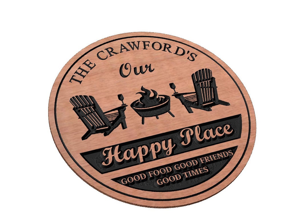 Happy Place Sign SVG - Etsy