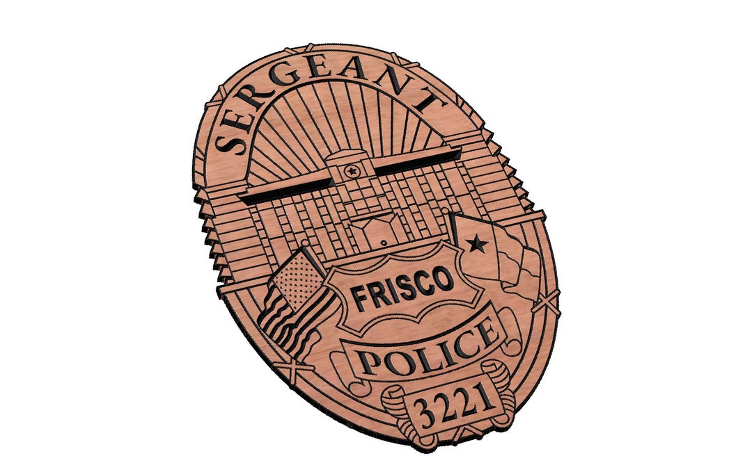 Frisco Police Badge SVG CNC Laser - Etsy