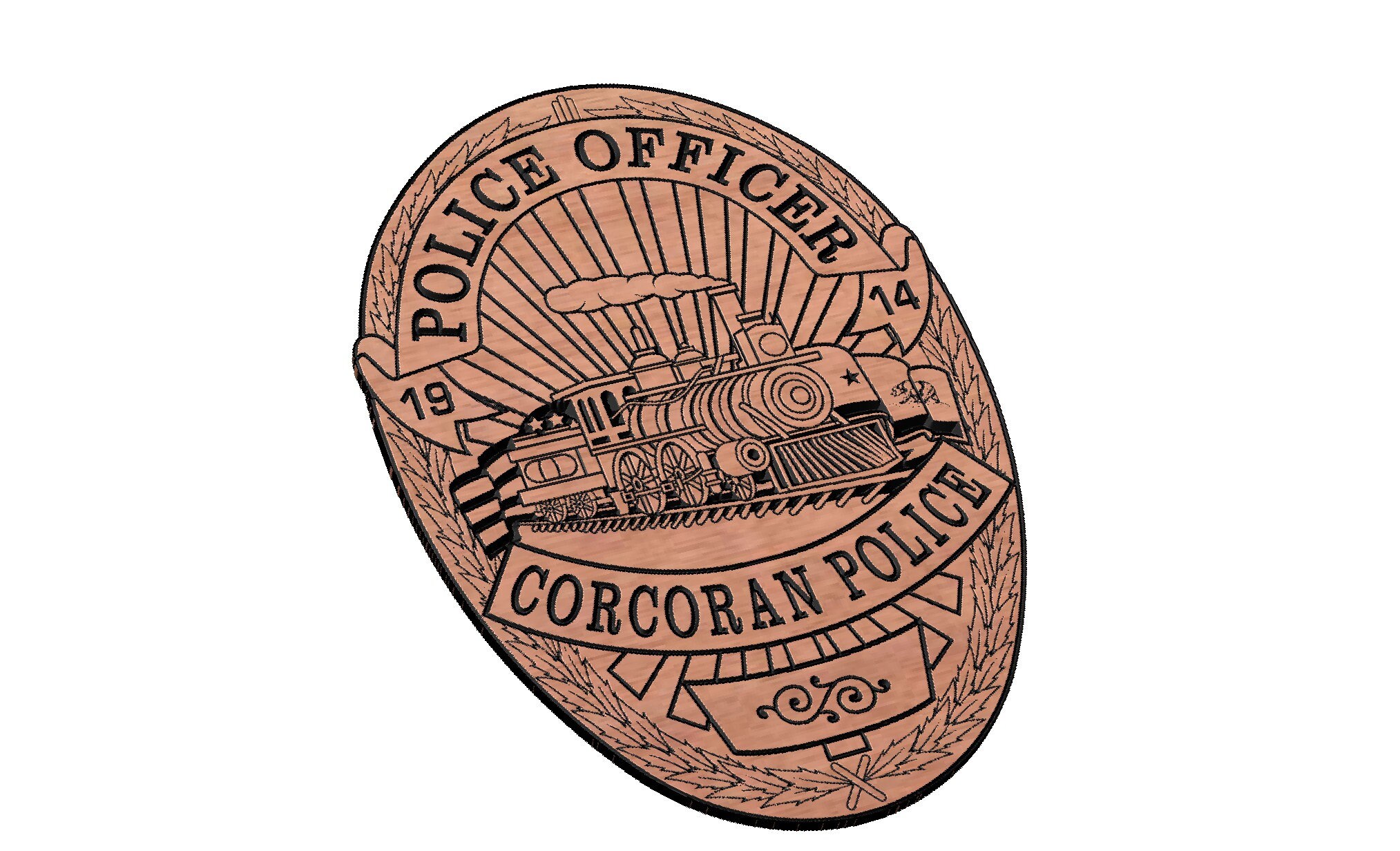 Corcoran Police Badge SVG - Etsy