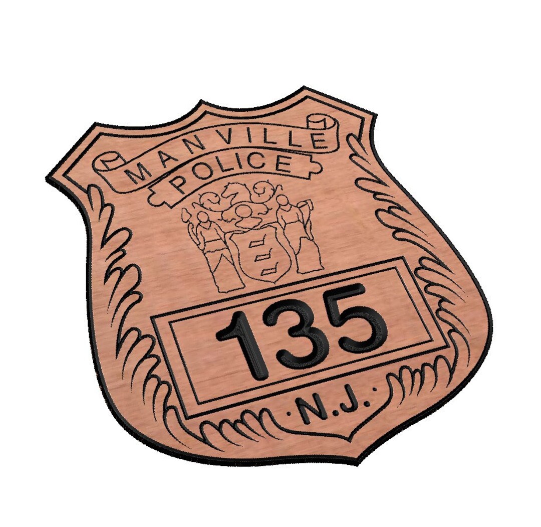 Manville Police Badge SVG - Etsy