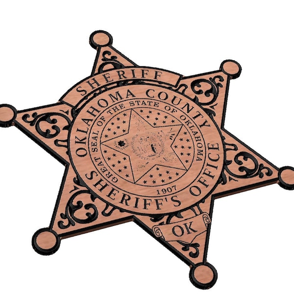 Oklahoma Sheriffs Badge Svg - Etsy