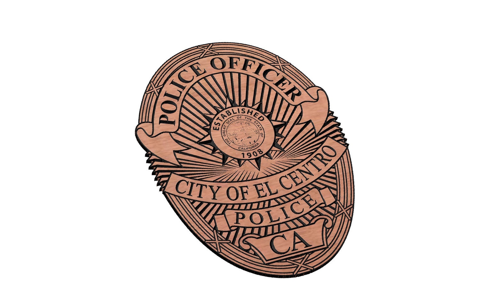 El Centro Police Badge SVG - Etsy