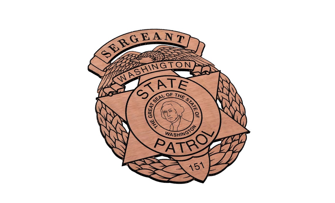 Washington State Patrol Police Badge SVG CNC Laser - Etsy