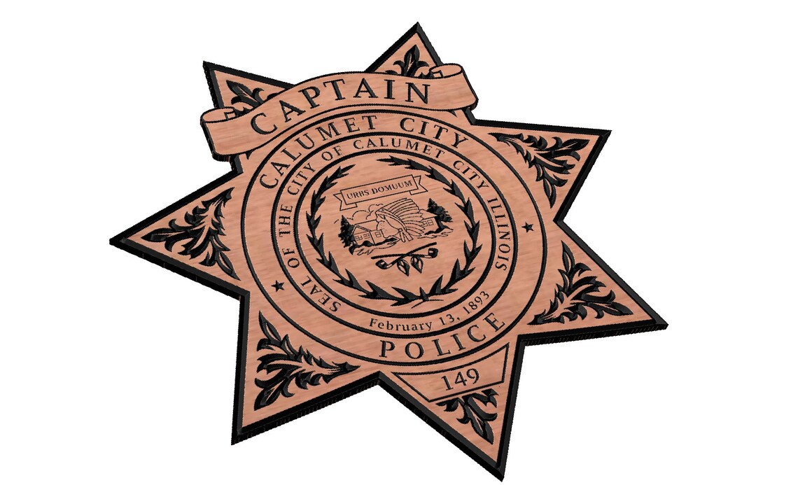 Calumet City Police Badge SVG CNC Laser - Etsy